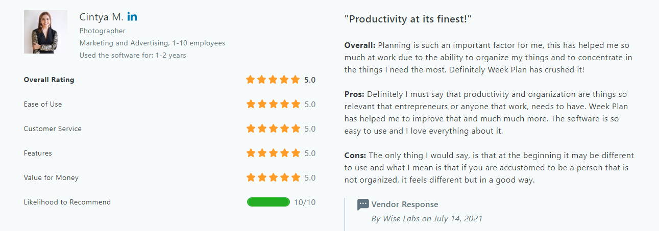 Goal Planner Apps to Achieve Business Goals for Entrepreneurs | Week Plan